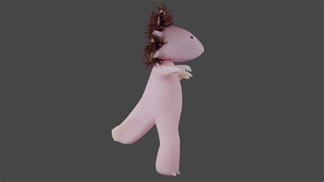 3d Humanoid Axolotl Model Turbosquid 1981378