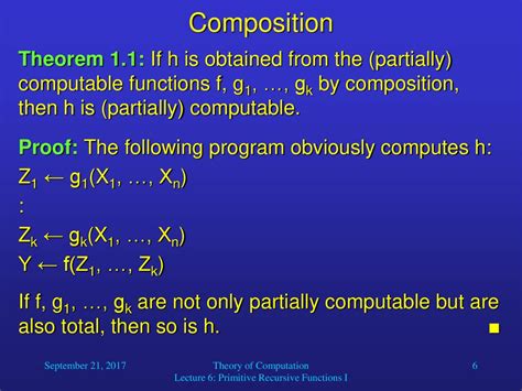 Theory Of Computation Lecture 6 Primitive Recursive Functions I Ppt