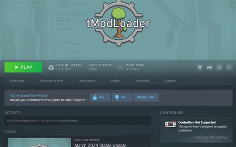 Tmodloader Will Tmodloader Get Good Contrl In Steamdeck With Windows