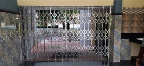 Two Leaf Silver Stainless Steel Collapsible Gates For Offices At Rs Square Feet In Chennai