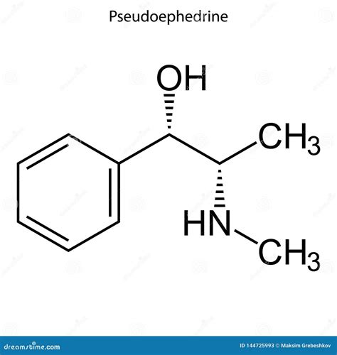 Skeletal Formula Of Chemical Molecule Stock Illustration Illustration