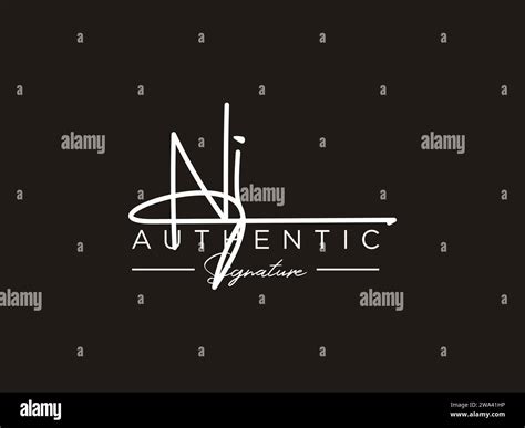 Ni Signature Logo Template Vector Stock Vector Image And Art Alamy