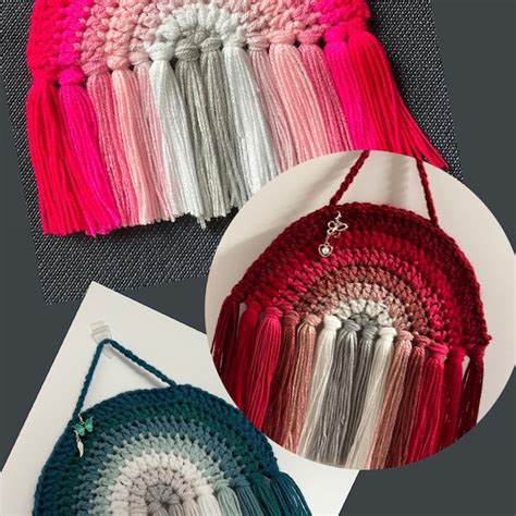 Pattern Only Crochet Rainbow Wall Hanging Decoration Etsy