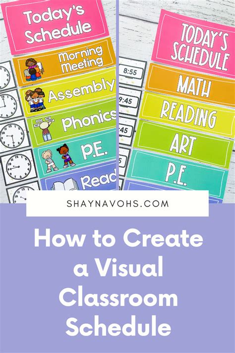 How To Create A Visual Classroom Schedule Shayna Vohs