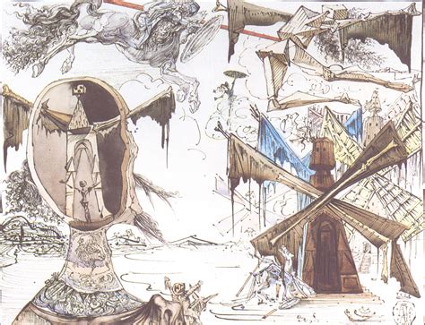 Don Quixote And The Windmills 1945 Salvador Dali