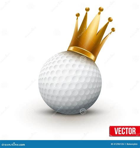 Golf Ball With Royal Queen Crown Stock Vector Illustration Of Match