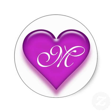 Letter M Heart Shape ايميجز