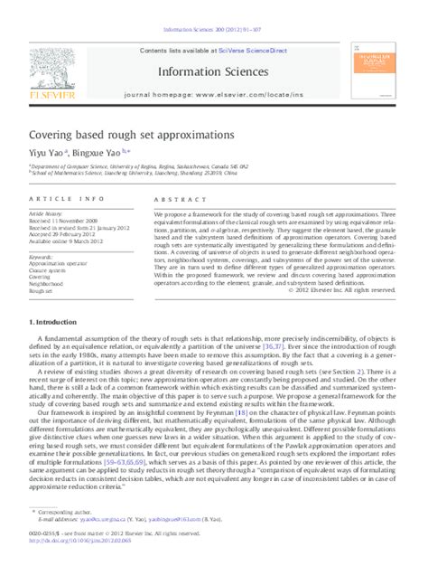 pdf covering based rough set approximations