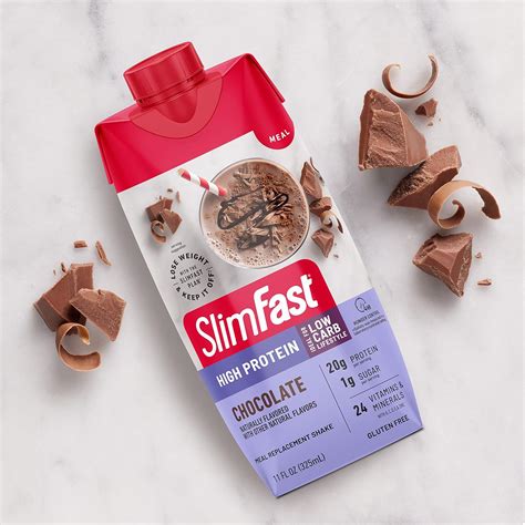 Slimfast Batido De Proteínas Chocolate 076 Onzas De Proteína Batido De Reemplazo De Comidas