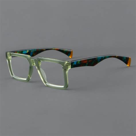 138mm Square Spectacle Frame Acetate Thick Frame Eyewear Men Women