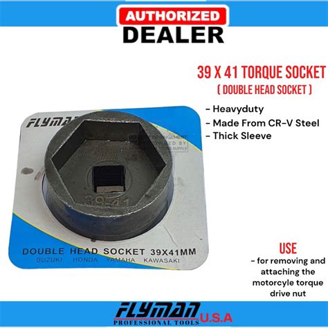 Flyman Tools Usa 39 X 41 Torque Drive Socket 12 Drive Inlet Shopee
