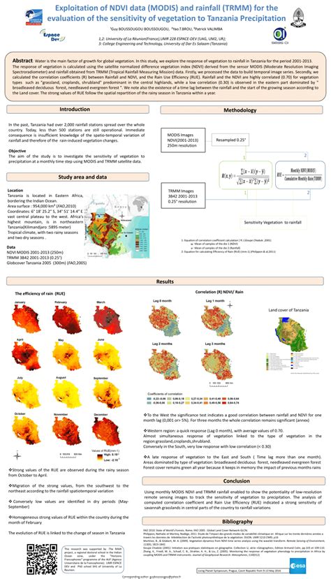 Pdf Exploitation Of Ndvi Data Modis And Rainfall Trmm For The Evaluation Of The
