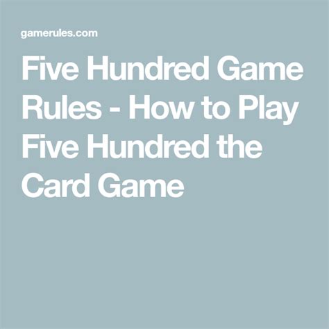 500 Card Game Card Games 500 Card Game Playing Card Games