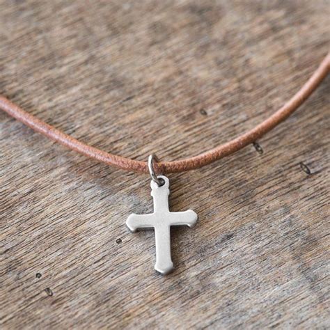 Men S Religious Necklace Men S Cross Necklace Etsy Mens Cross Necklace Cross Pendant Men