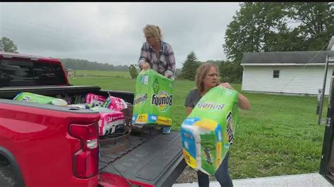 Local Woman Collecting Donations For Flood Victims