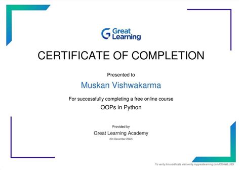 Muskan Vishwakarma On Linkedin Greatlearning Glacertificate