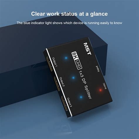 Displayport Splitter 1 In 3 Out 8k 30hz 4k 144hz D Grandado