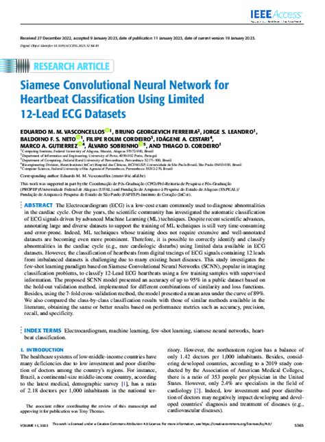 Pdf Siamese Convolutional Neural Network For Heartbeat Classification