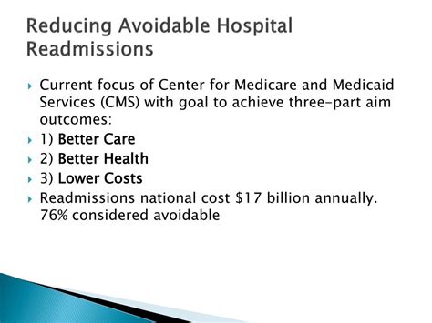 Ppt Reducing Hospital Readmissions Powerpoint Presentation Free Download Id 1741003