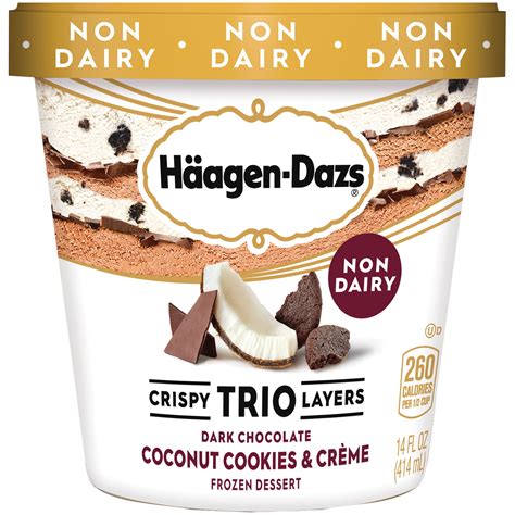 Haagen Dazs Non Dairy Coconut Cookies And Crème Trio Crispy Layers