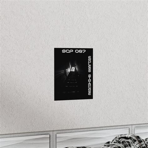 Scp Fanart Dark Creepy Art Scp 087 Endless Staircase Vertical Poster