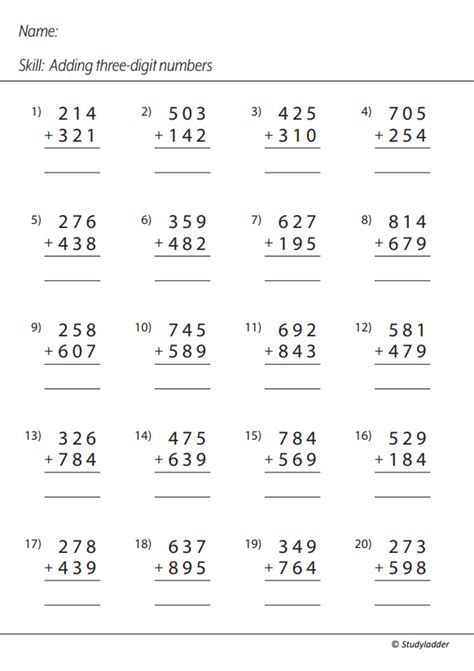 Adding Three Digit Numbers Written Strategy Studyladder Interactive Learning Games