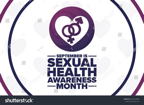 September Sexual Health Awareness Month Holiday Stock Vector Royalty
