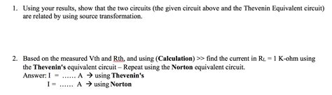 Solved Using Your Results Show That The Two Circuits Chegg