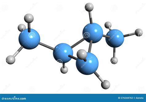 3d Image Of Dimethylcyclopropane Skeletal Formula Stock Illustration Illustration Of