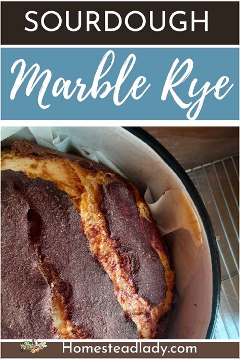 Homemade Sourdough Marble Rye Bread • Homestead Lady