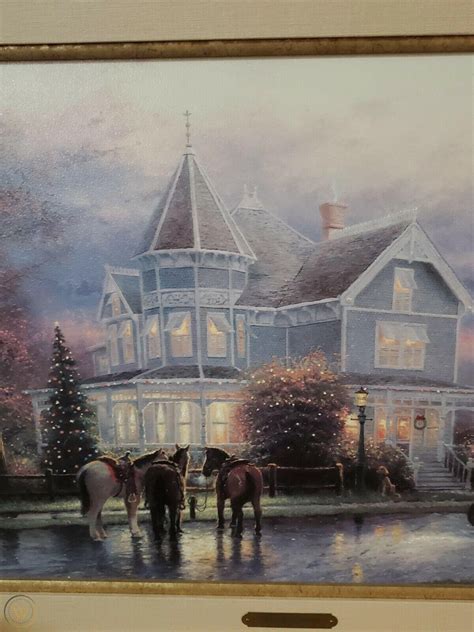Thomas Kinkade Christmas Memories Sn 20 X16 Canvas 3883548333