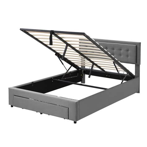 Odikalo Polsterbett Doppelbett Stauraumbett Hydraulisch Schubladen