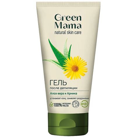 Средства после бритья GREEN MAMA Гель после депиляции Алоэ вера и ...