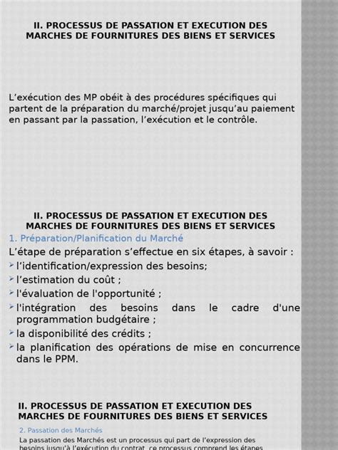 Processus De Passation Des Marchés Publics Pdf Finance Et Gestion