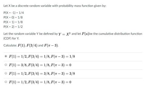 Solved Let X Be A Discrete Random Variable With Probability