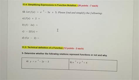 Solved Simplifying Expressions In Function Notation Chegg
