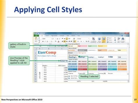 Ppt Excel Tutorial 2 Formatting A Workbook Powerpoint Presentation
