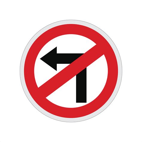 Do Not Turn Left Arrow Traffic Signal Icon 24695745 Vector Art At Vecteezy