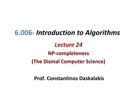 ppt 6 006 introduction to algorithms powerpoint presentation free