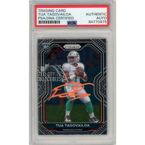 Tua Tagovailoa 2020 Panini Prizm Autograph RC Card 339 PSA DNA Orange