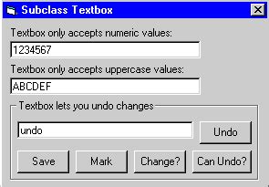 Create A Numeric Upper Case Textbox With Undo Capabilities