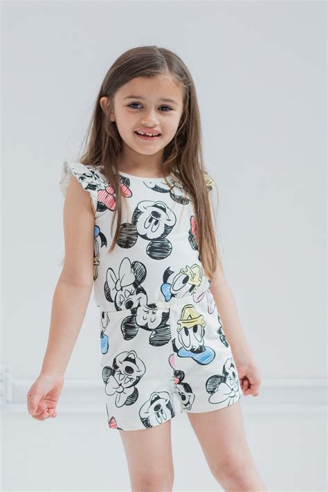 Disney Minnie Outfit Mickey Mouse Donald Duck Big Girls Romper