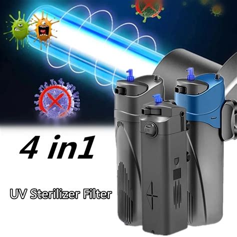Sunsun 수족관 Uv 살균기 어항 Uv 램프 자외선 필터 펌프 물고기 수족관 Uv 워터 필터 램프 Uv 펌프