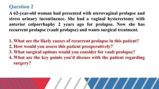 Comprehensive Osce Guide On Uterovaginal Prolapse Management And