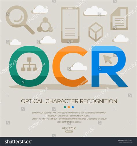 Ocr Mean Optical Character Recognition Computer Stock Vector Royalty Free 1858151461