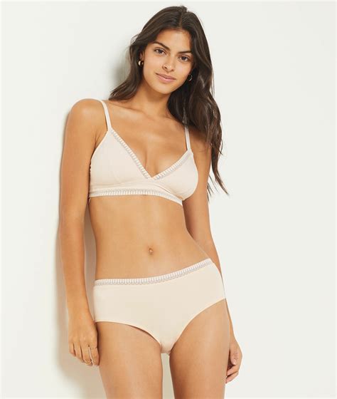 Organic Cotton Bralette Happily Rose Poudre Etam
