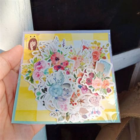 Jual S04 32 Pcs Stiker Tema Bunga Stiker Aesthetic Sticker Tumblr