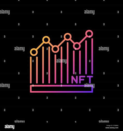 Nft Graph Vector Concept Colorful Outline Icon Non Fungible Token