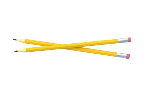 흰색 배경에 고립 된 지우개가있는 두 개의 나무 연필 3d 렌더링 3차원 형태에 대한 스톡 사진 및 기타 이미지 3차원 형태 개인 장식품 검사 보기 Istock