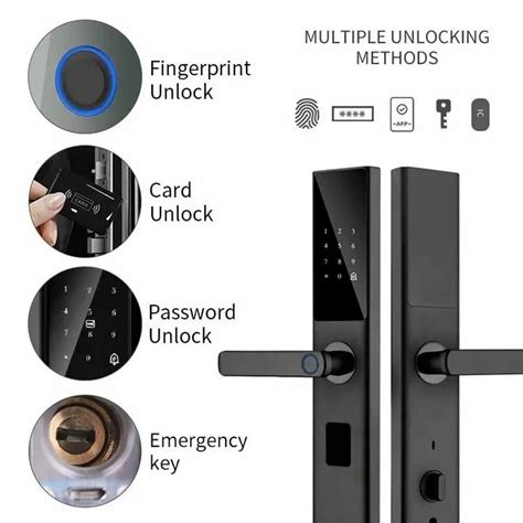 Smart Digital Wifi Door Lock Metal Smart Life App Fingerprint Pin Otp Rfid Card And Manual Key